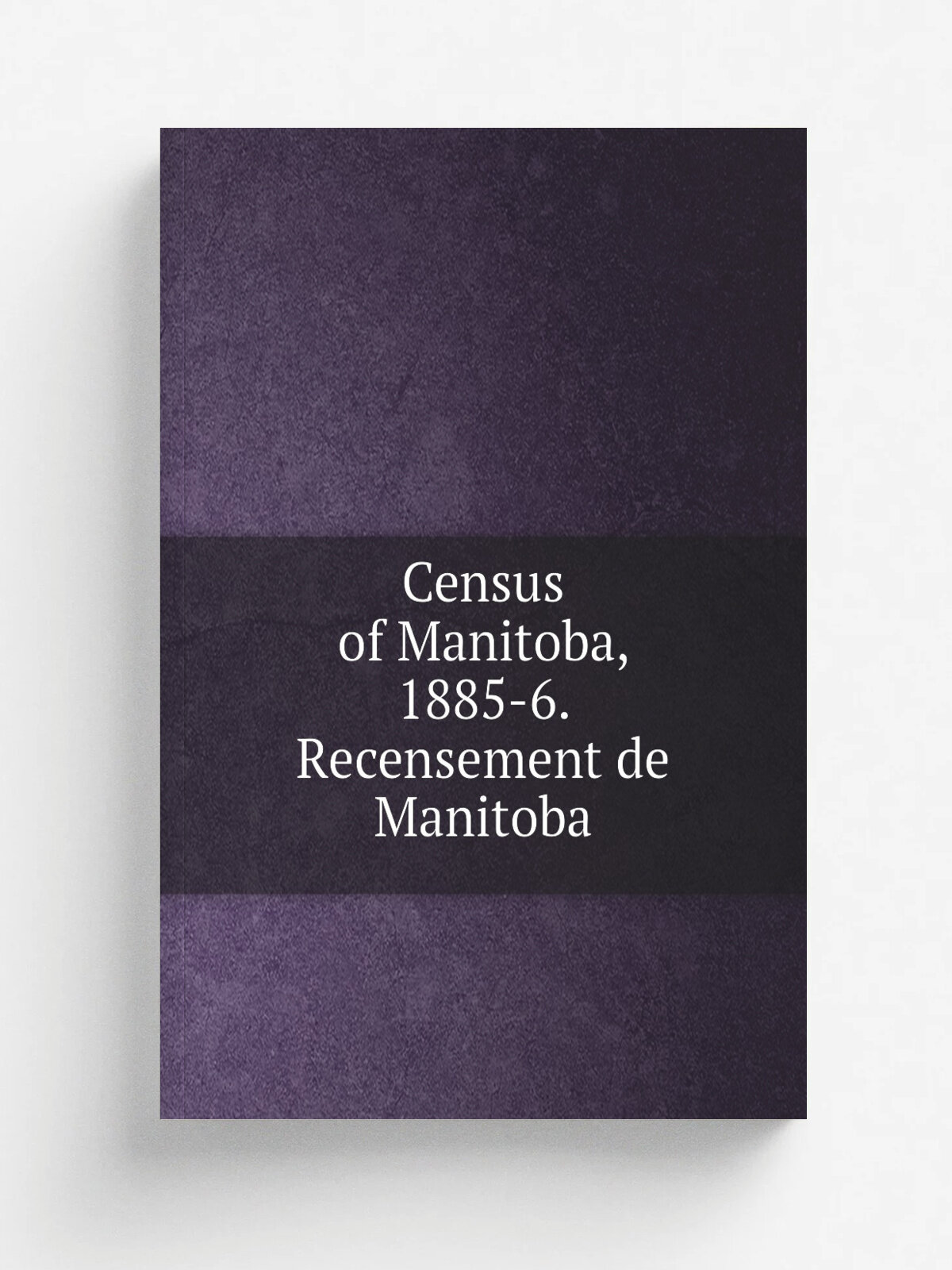 Census of Manitoba, 1885-6. Recensement de Manitoba | Репринт