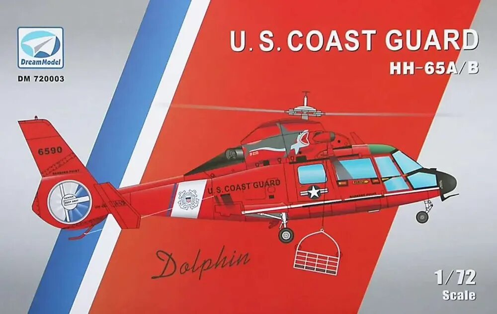 DREAMMODEL DM720003 1/72 Береговая охрана США HH-65A/B Dolphin Модель сборки вертолета