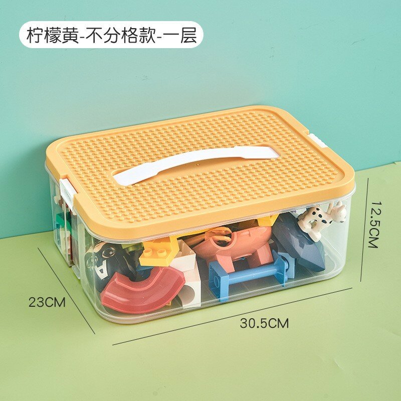 Коробка для хранения строительных блоков, контейнер для мелких деталей Lego, большая емкость, многослойный отдел, акриловая витрина