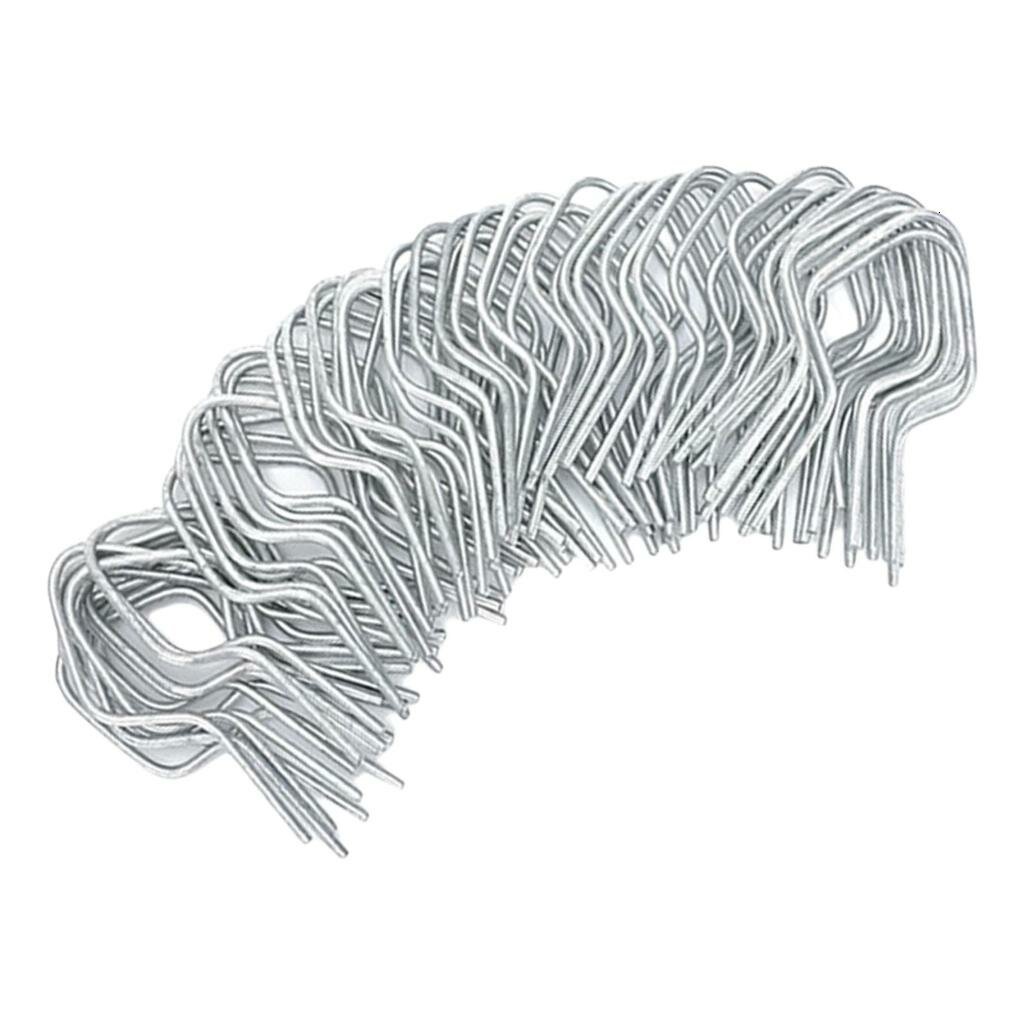 Металлические стяжки для сетки-рабицы, 100 шт, Квадратная проволока для забора ti