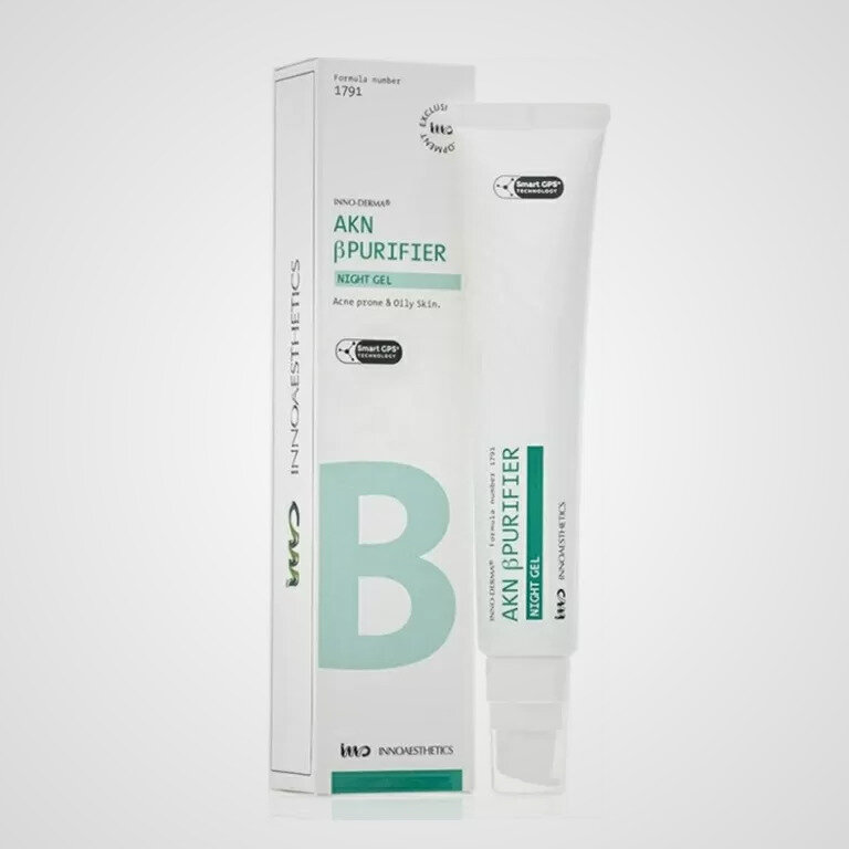 INNO-DERMA Ночной гель для жирной и проблемной кожи AKN Beta-Purifier 50 гр INNO-DERMA AKN Beta-Purifier Night Gel Гель 50 гр