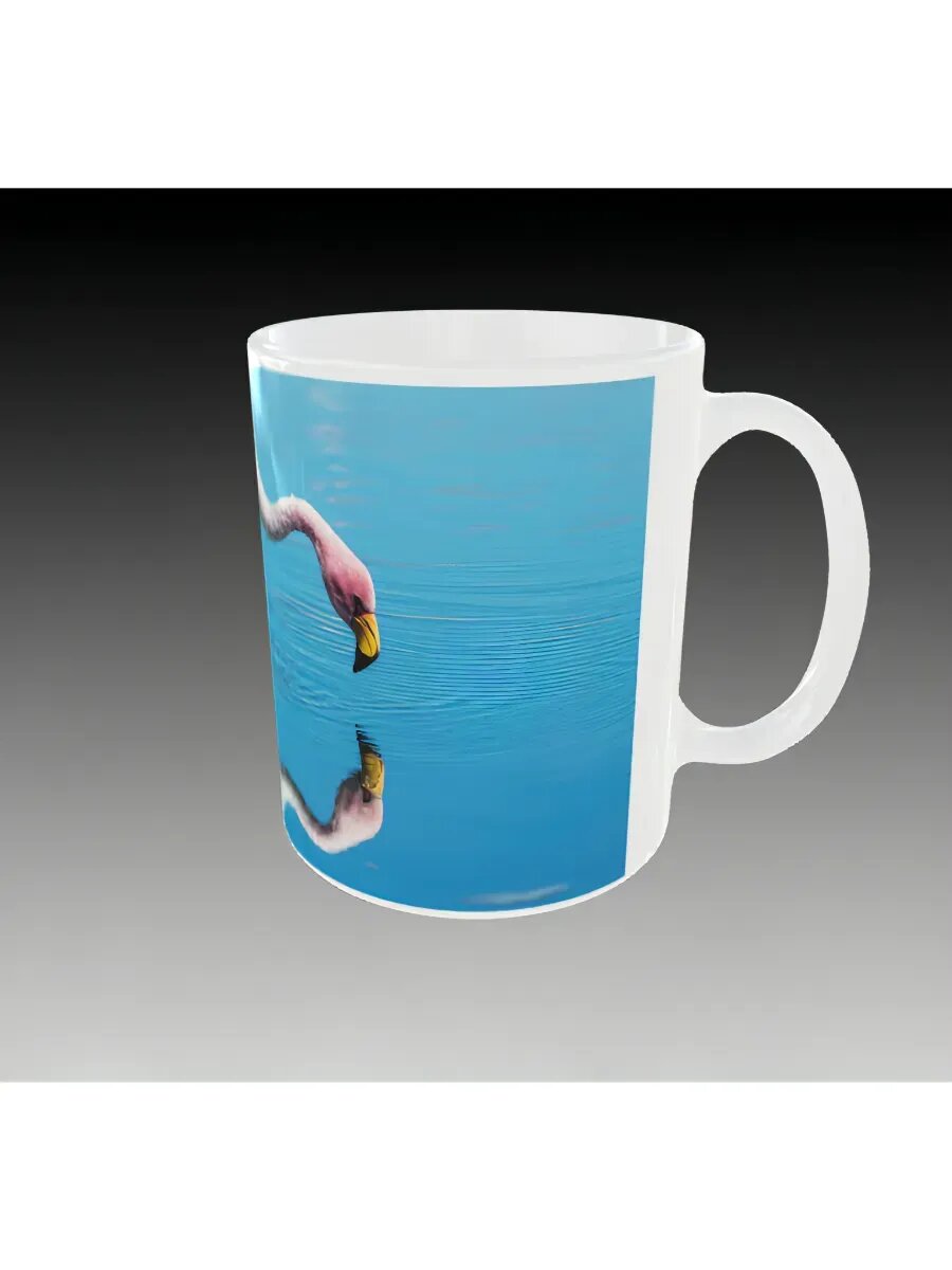 Кружка с принтом Фламинго
