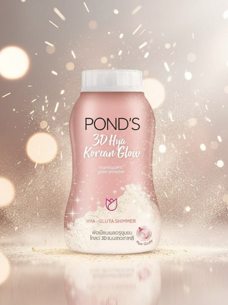 Пудра Ponds с эффектом Сияния и Гиалуроновой кислотой 3D HYA KOREAN GLOW 50 гр