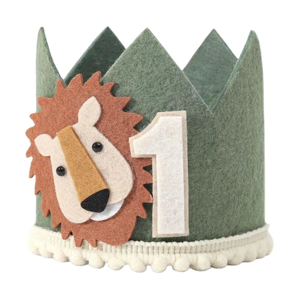 Детская корона на годик в стиле сафари, праздничный аксессуар для фотосессии, удобная и легкая