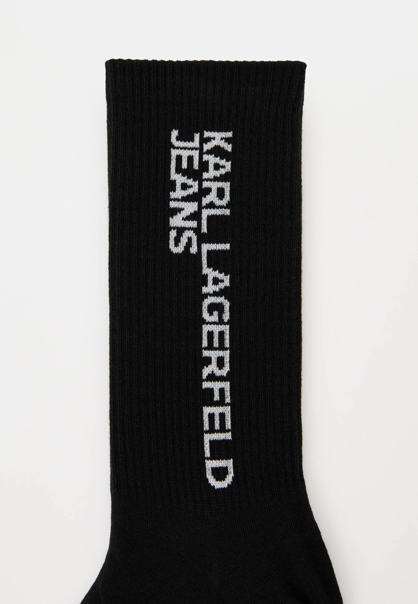 Носки KARL LAGERFELD JEANS, комплект, 2 пары, размер 40-44, черный/белый — фото 1