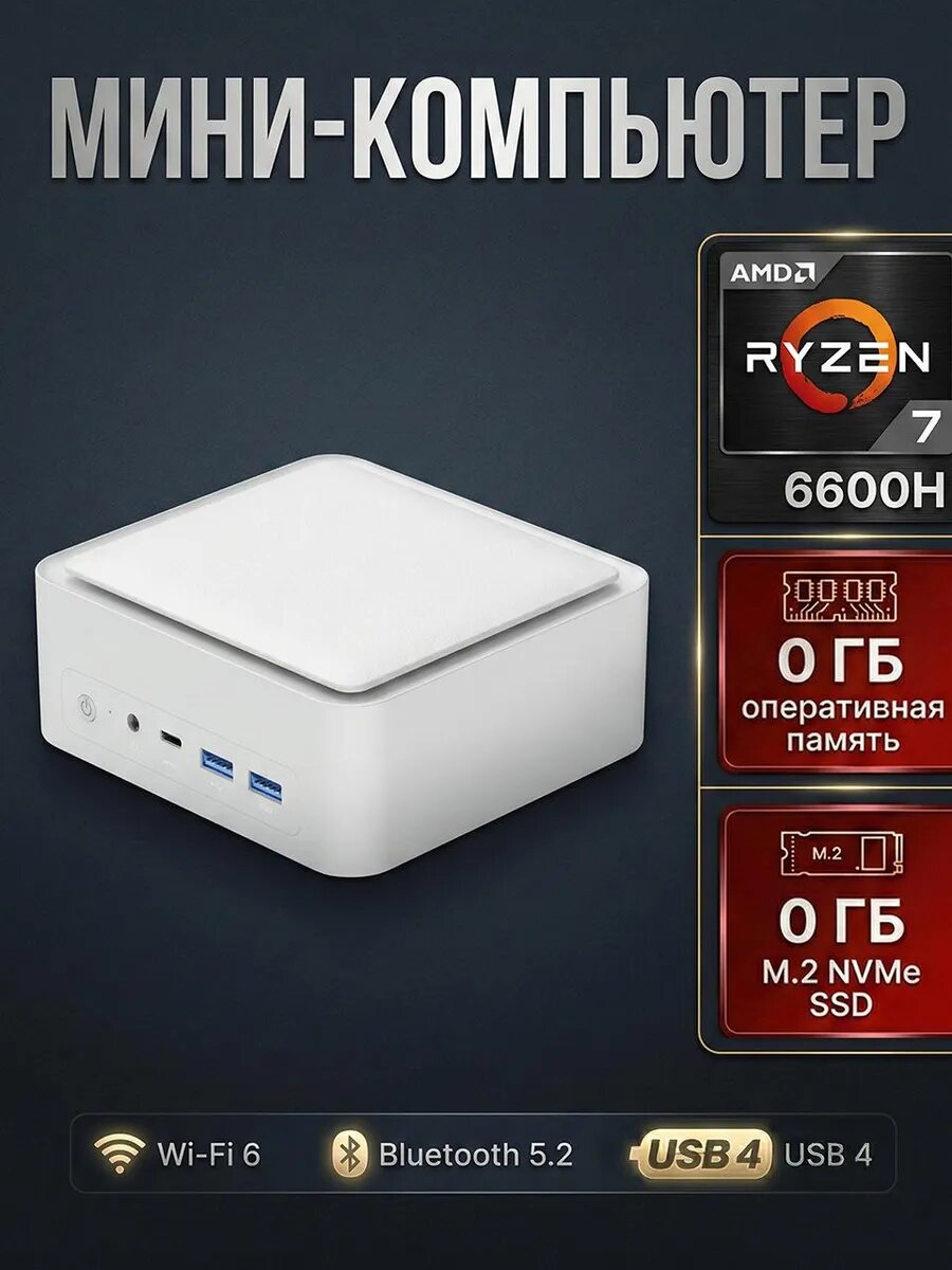 Мини-ПК SZBOX Ryzen 5 6600H 0\0 ГБ