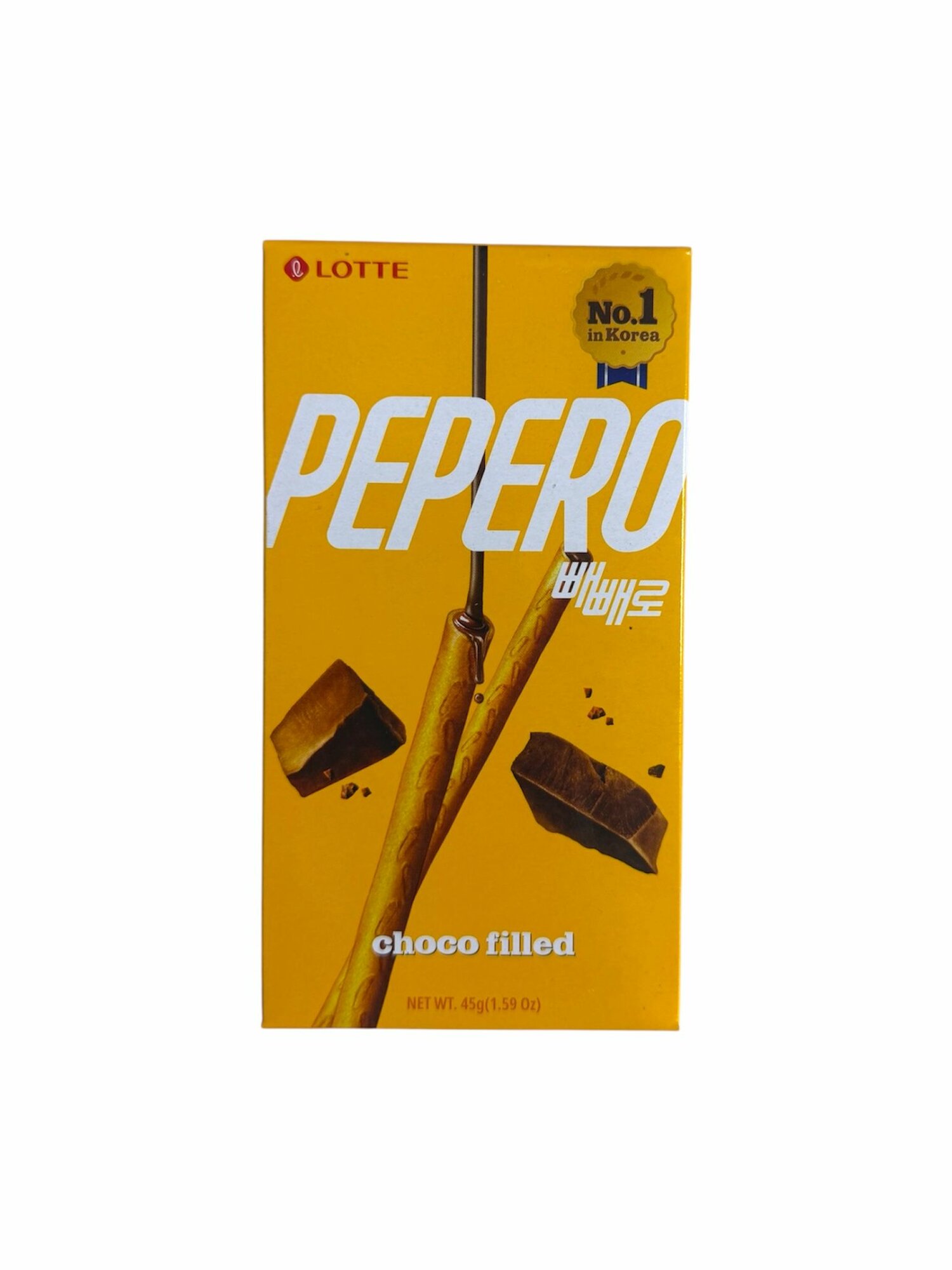 LOTTE Pepero Соломка с шоколадной начинкой 45 гр / желтая