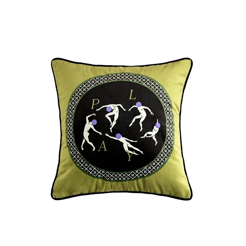 Декоративная наволочка Formaso Green Jungle Leaf, 43x43 см, цвет: As Picture