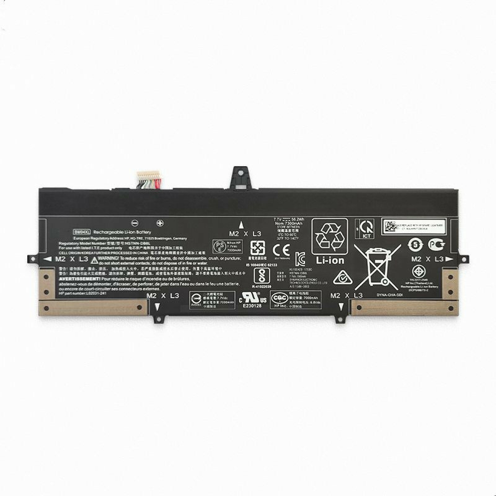 Аккумулятор MyPads BM04XL для HP EliteBook x360 1030 G3, литий-ионный, черный