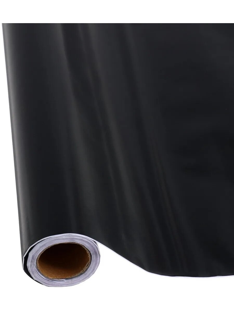 Пленка самоклеящаяся, черная, 0.45 х 3 м, 8 мкр