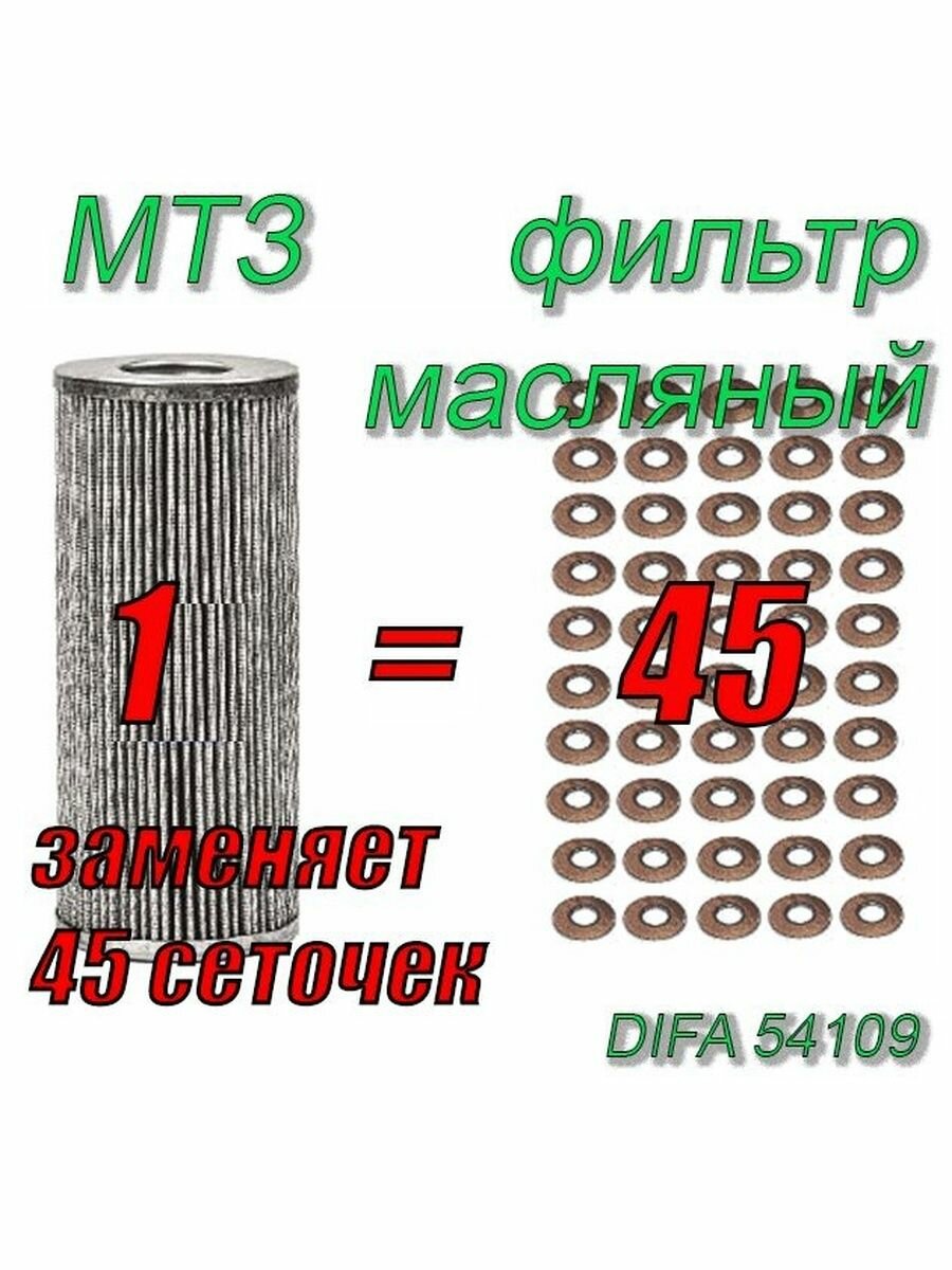 Элемент фильтрующий МТЗ фильтр масляный КПП (заменяет 45шт. 80-1716080) DIFA 54109