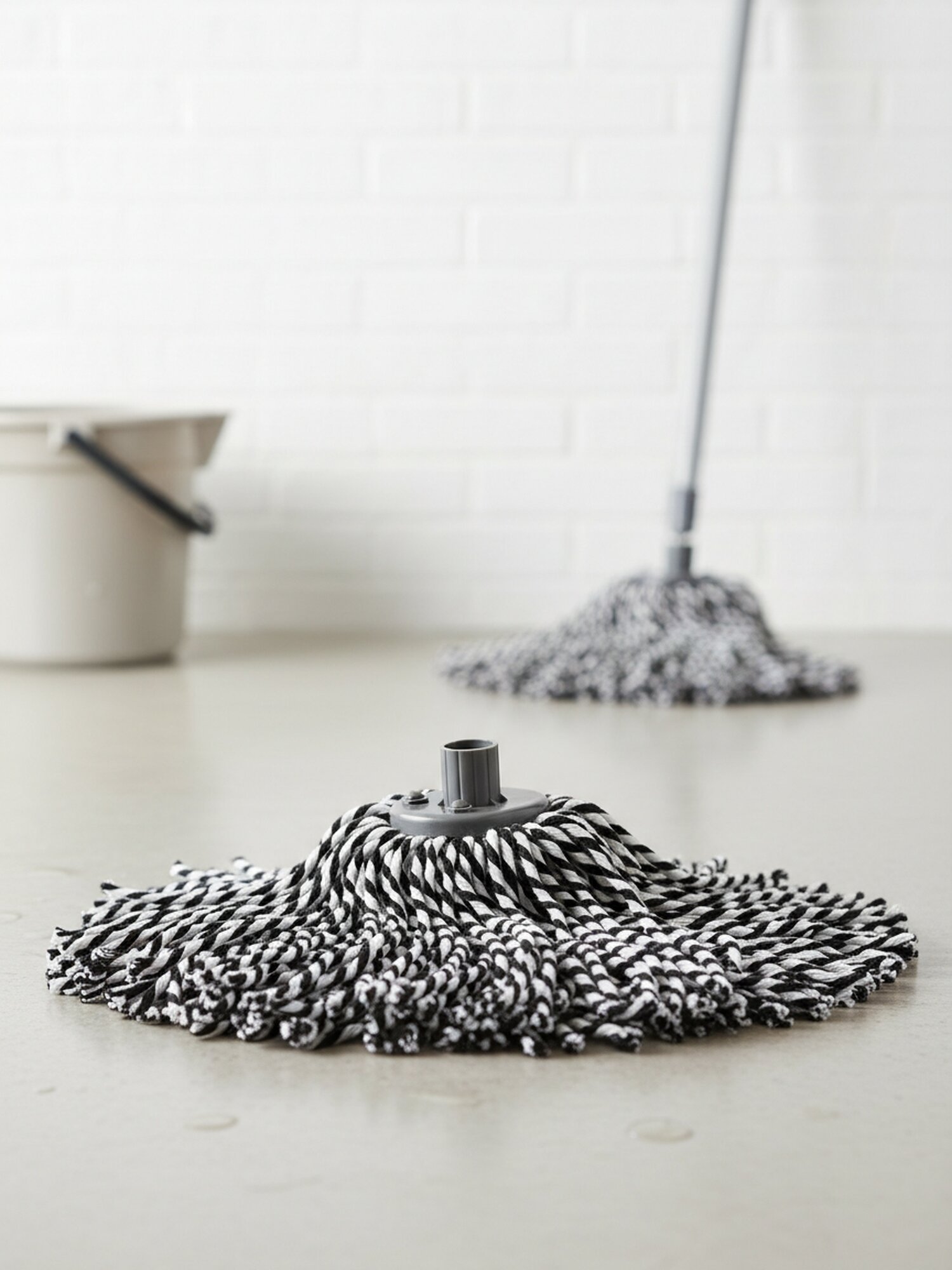 Сменный блок швабры York Зебра, веревочная насадка из хлопка 30 см, влажная уборка пола, артикул 073060