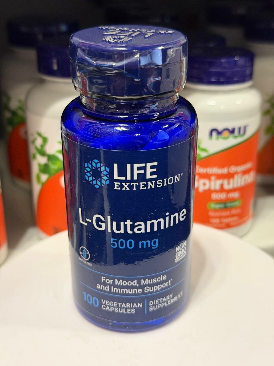 Life Extension L-Glutamine 500 мг, L-глютамин для восстановления мышц и поддержки иммунитета, 100 капсул