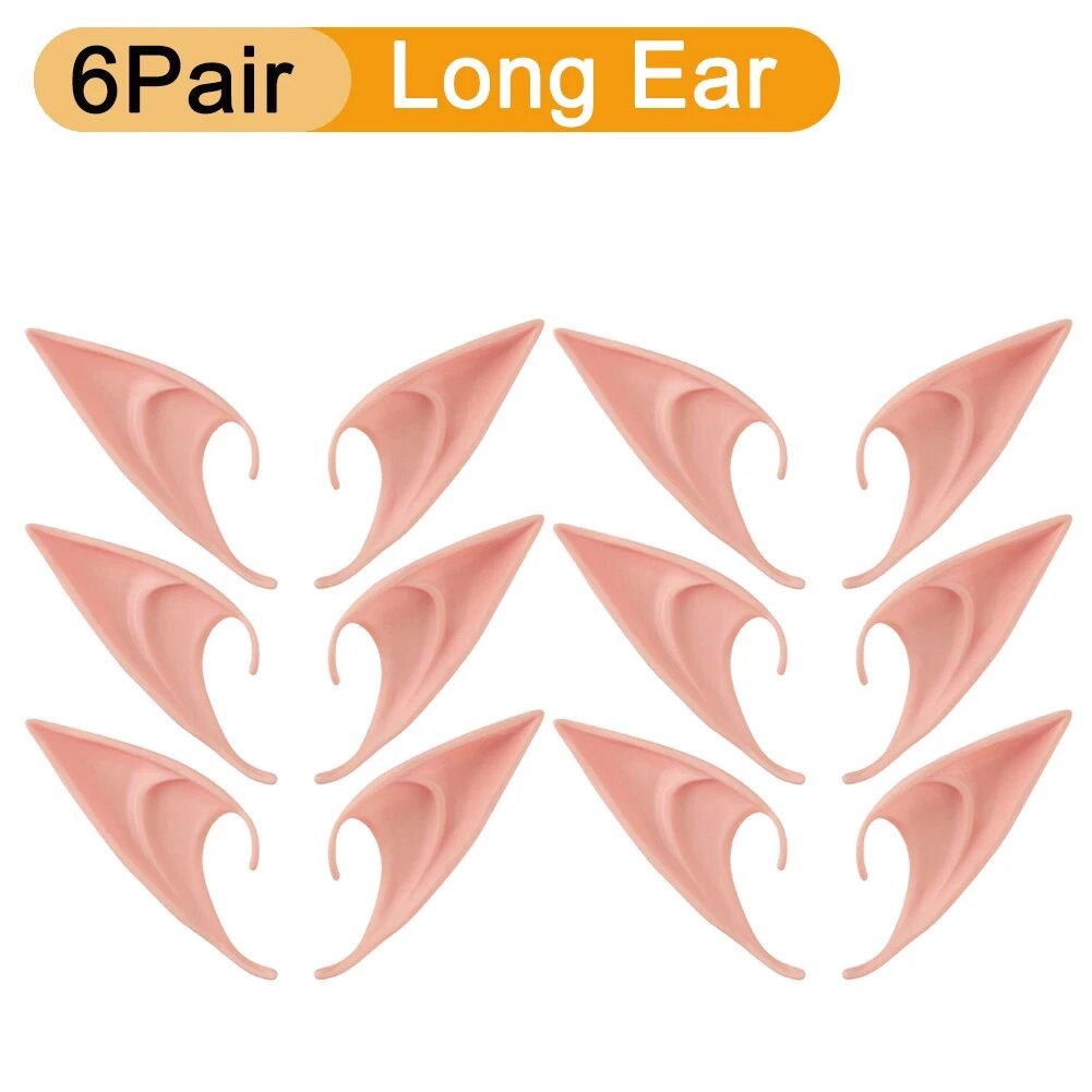 6 пар эльфийских ушей, цвет 6pair long