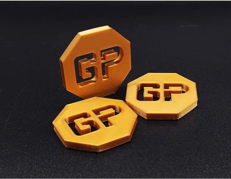 Реплика жетона GP Coin из Escape from Tarkov, 40 мм, 3D-печать, PLA-материал (набор из 3 шт)