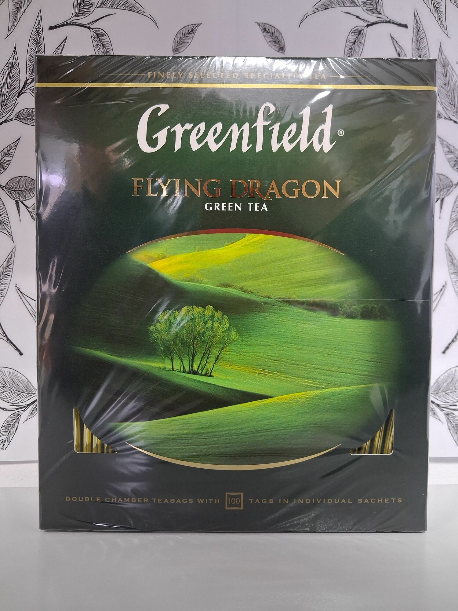 Чай Зелёный Байховый Greenfield Flying Dragon (Гринфилд Флаинг Драгон) в индивидуальном саше, 100пак.