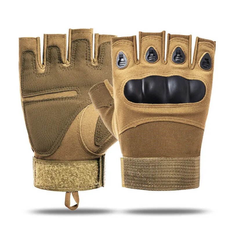 Тактические перчатки Half Finger Khaki, размер L