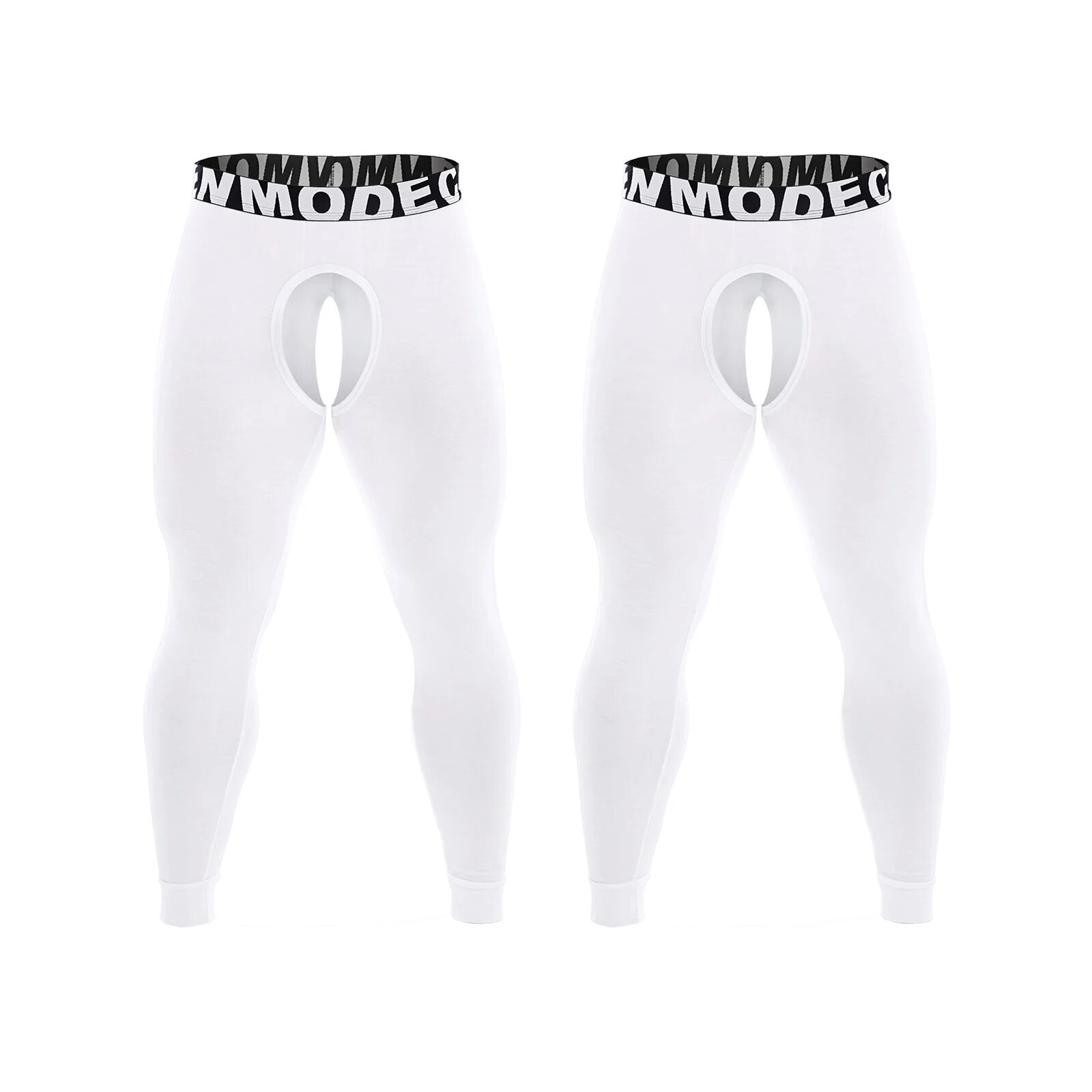 2/комплект, осеннее термобелье, теплые мужские сексуальные леггинсы из модала, чехол для пениса, открытая промежность, ягодицы, длинные кальсоны, брюки