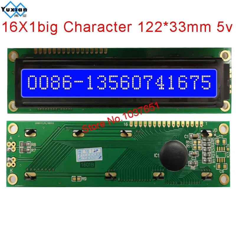 ЖК-модуль LCM1601B Yuxian 16x1