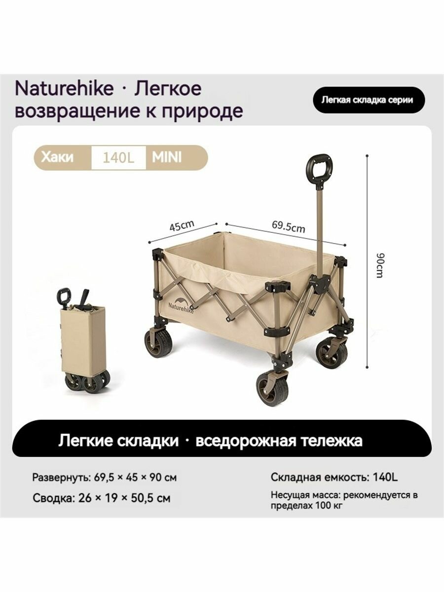 Naturehike Складная тележка для хранения вещей CNK2450JJ017Naturehike Складная тележка для хранения вещей CNK2450JJ017