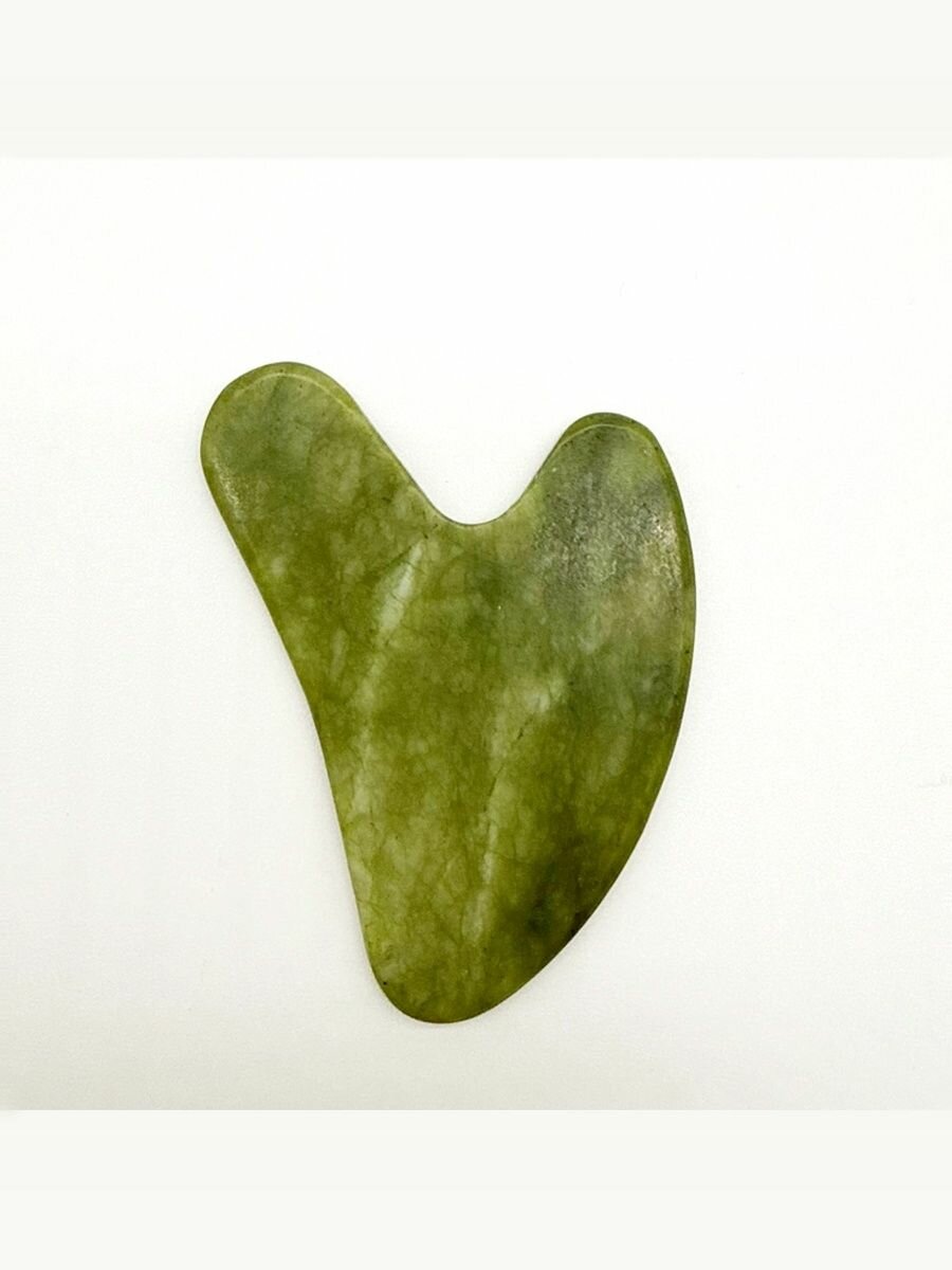 Эффективный скребок для лица из нефрита инструмент для массажа и лимфодренажа, улучшает кровообращение и тонус кожи, идеален для домашнего ухода