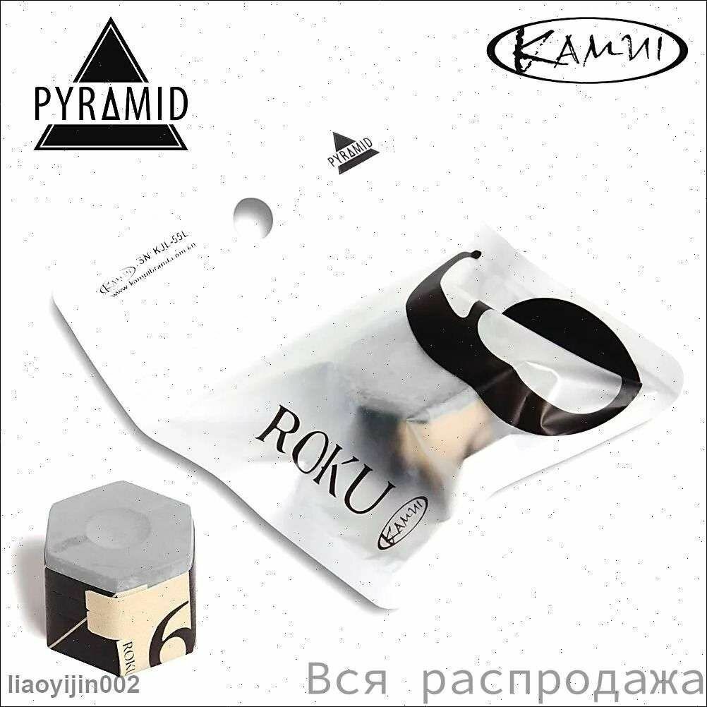 Мел для бильярда Kamui Roku Pyramid Slate, серый, 1 шт.