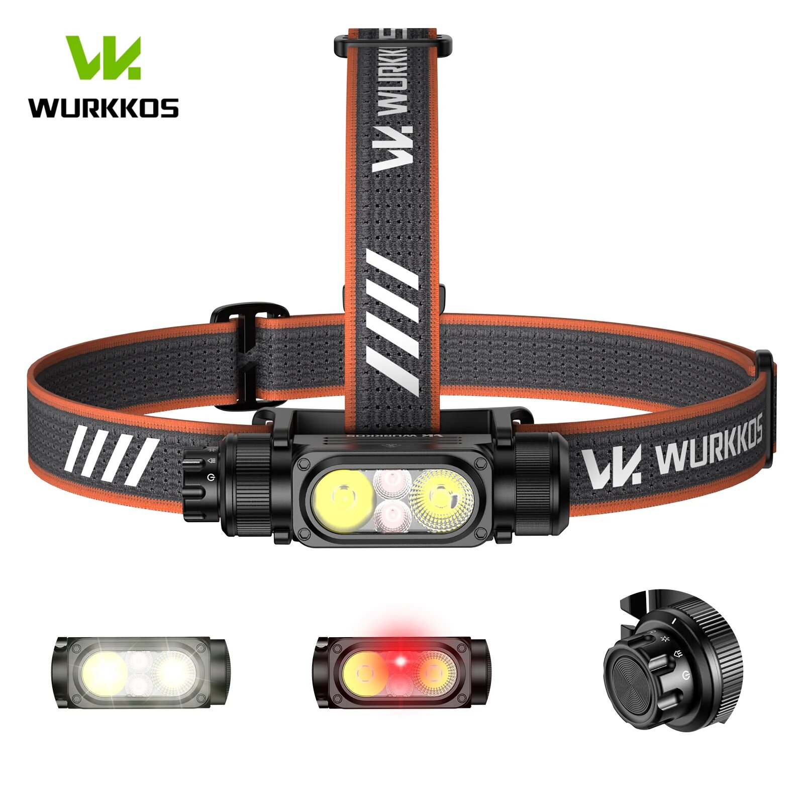 Налобный фонарь Wurkkos HD17, 2500 лм, светодиод SST40, аккумулятор 18650, 3000 мАч, EDC, с красным светом и магнитом, четыре режима освещения, зарядка USB-C