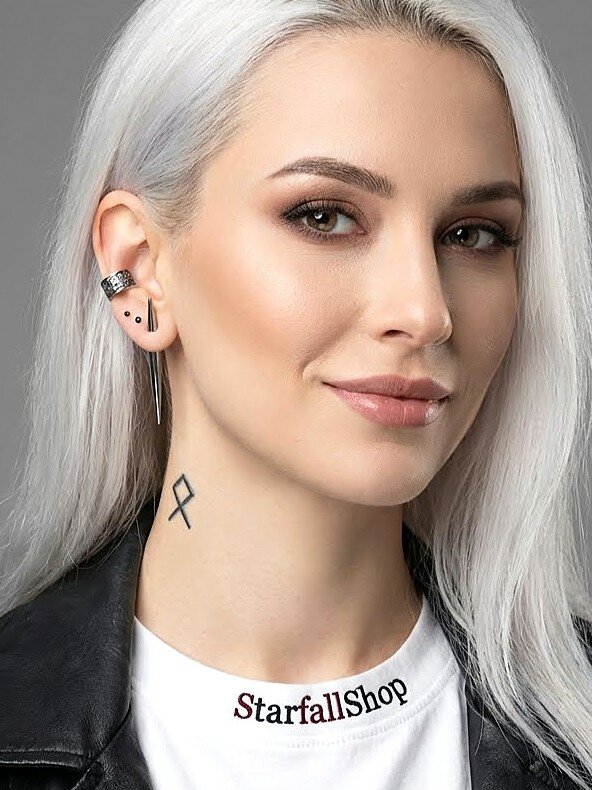 Серьги двусторонние, пусеты