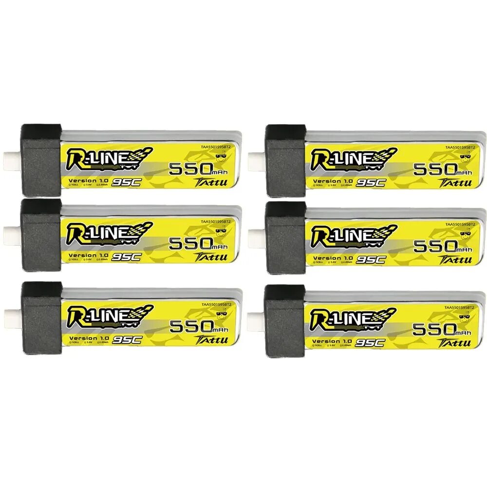 Аккумулятор Tattu 1S 550mAh 95C 3.8V Lipo Battery with BT 2.0 Plug