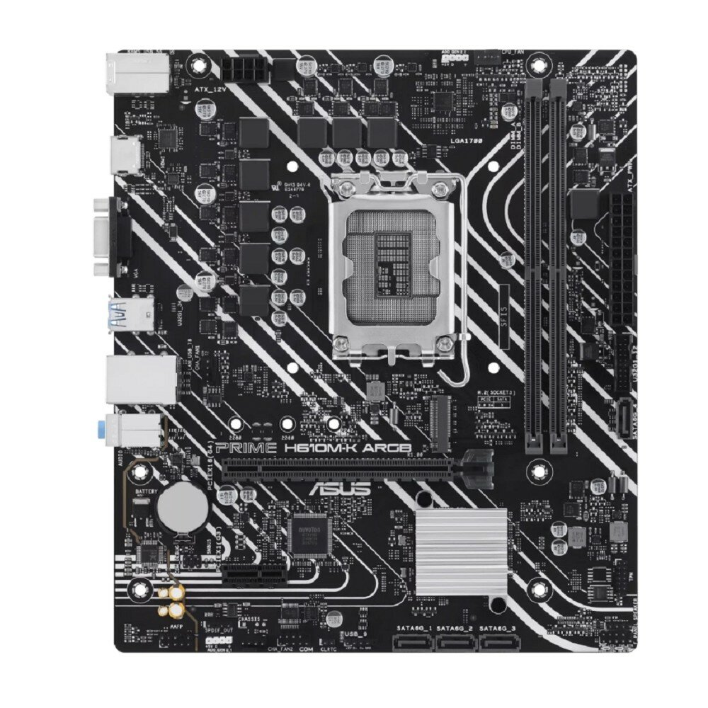 ASUS Материнская плата PRIME H610M-K ARGB LGA 1700 2хDDR V 1хM.2