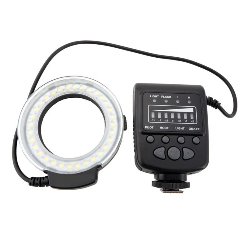 Светодиодная макро-кольцевая вспышка FC100 для съемки крупным планом с регулируемой яркостью и цветовой температурой