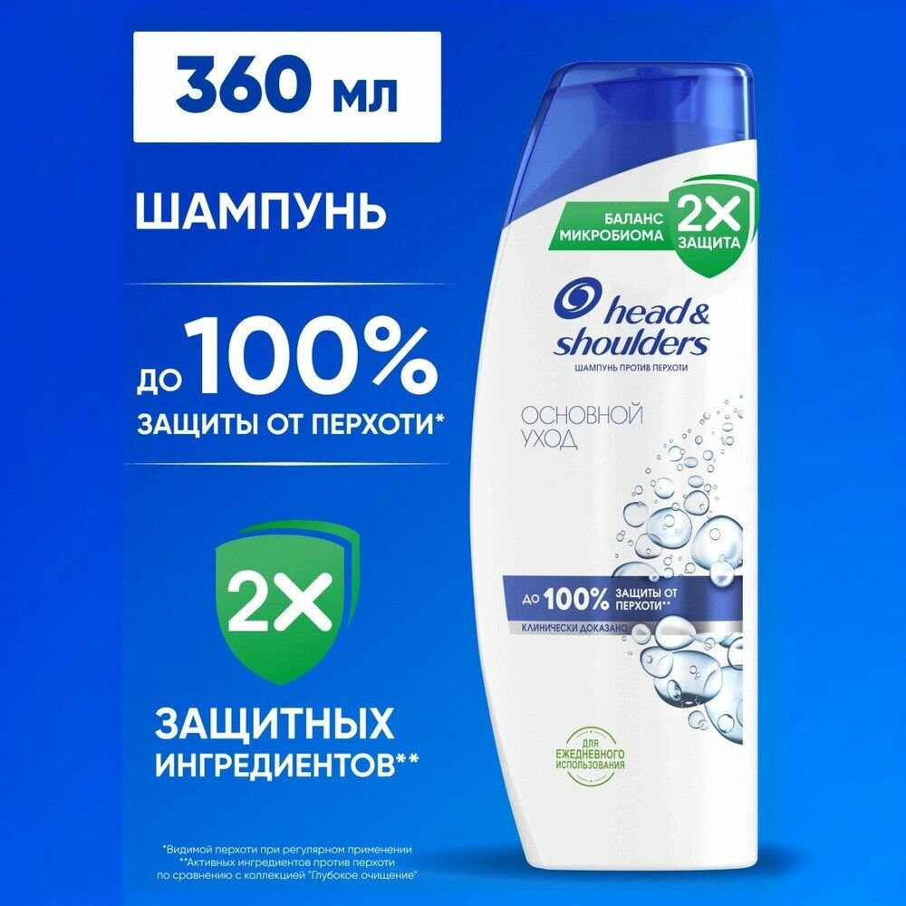 Шампунь от перхоти Head&Shoulders Основной уход 360мл
