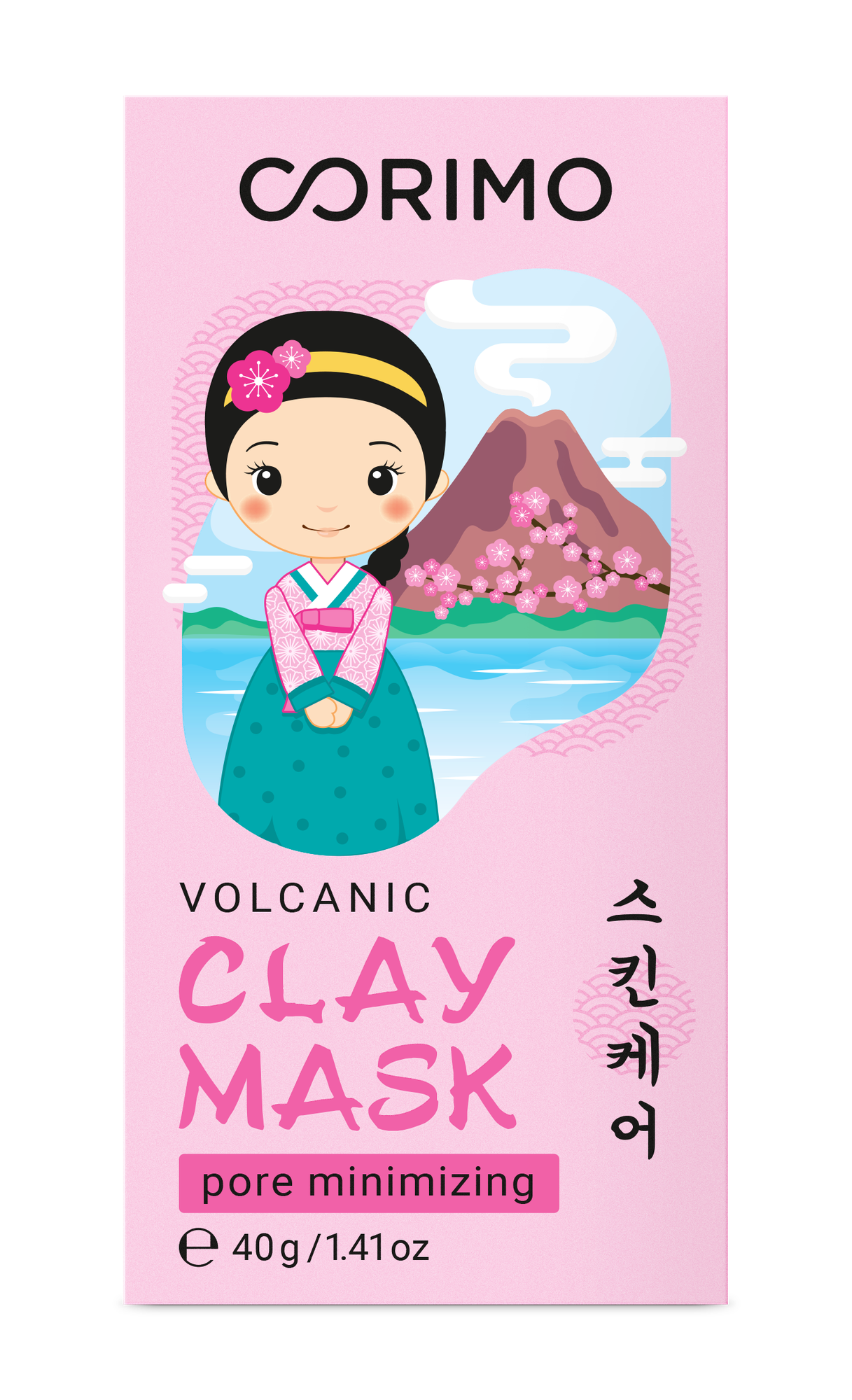 Маска для лица Corimo Черная, глиняная, стик, 40г