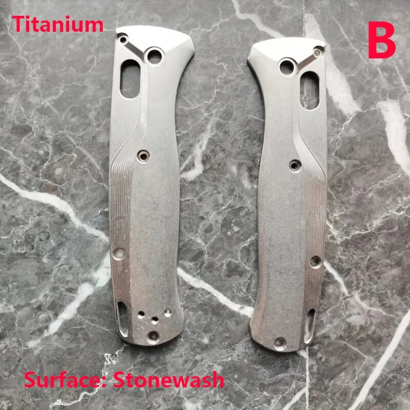 Титановые накладки для рукояток ножей Benchmade Bugout 535 1 Pair stonewash