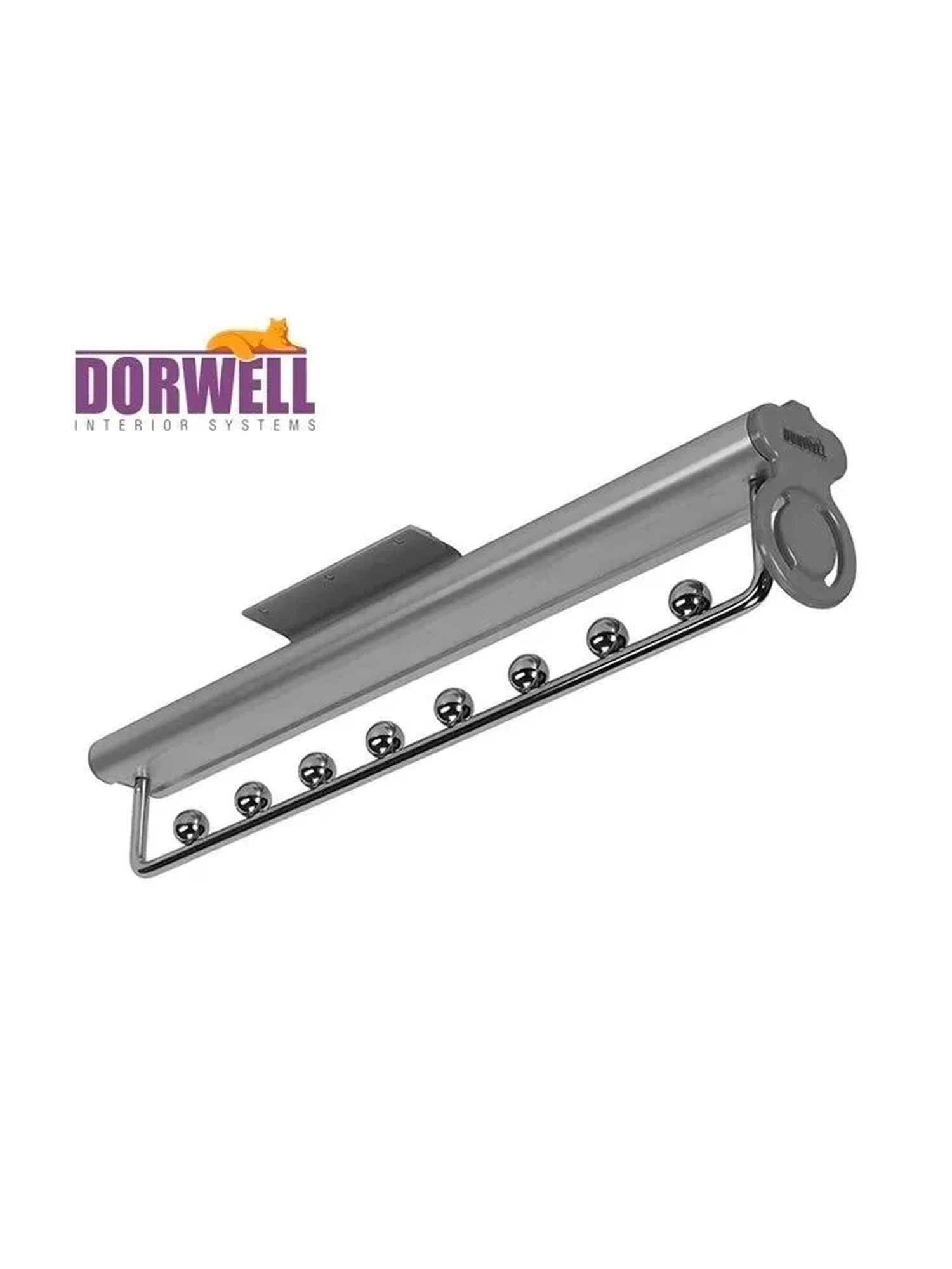 Выкатная штанга для вешалок 385 мм в шкаф Dorwell Universale