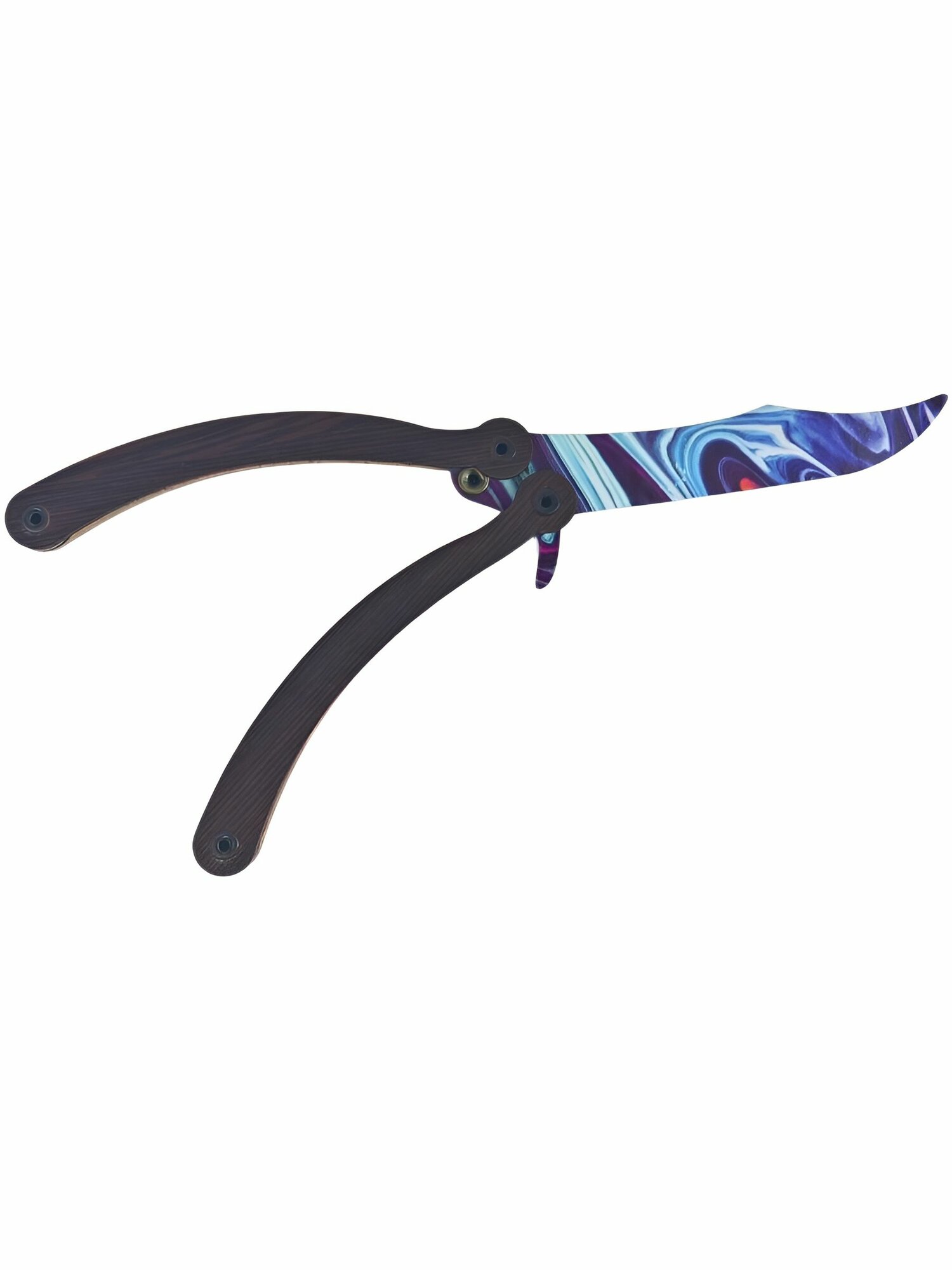 Деревянный нож-бабочка "Разноцветный"