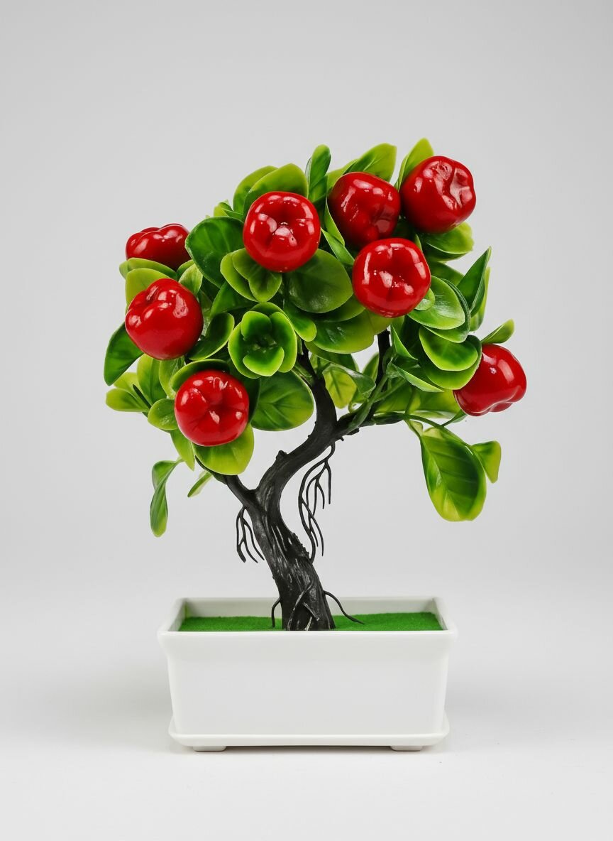 Яблоня искусственное растение мини дерево бонсай 24,5 см Decoratr