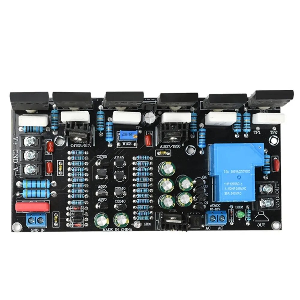 Монофонический Усилитель Мощности Постоянного Тока 300 Вт, Плата 1943+5200 С Защитой