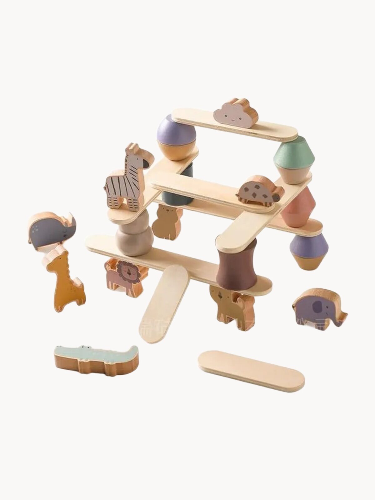 Деревянный сортер с животными для малышей, игрушка, игра балансир развивающая баланс и внимание, подходит для детей младшего возраста.