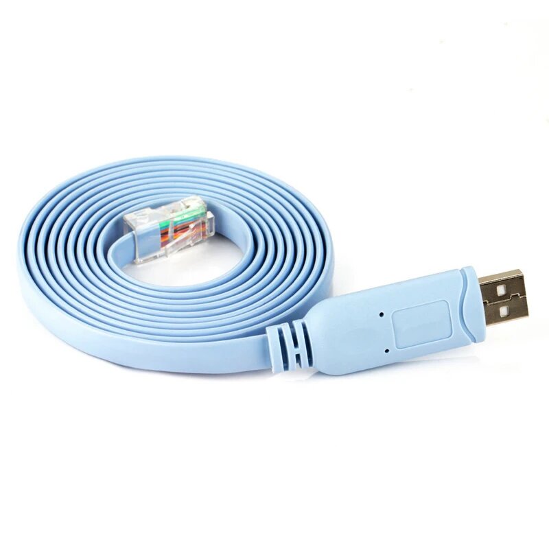 USB-RJ45 кабель для консоли Cisco 1.8 м синего цвета