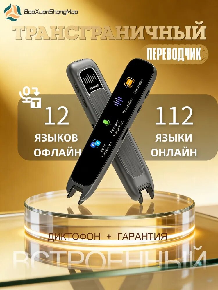 Ручка переводчик со сканером, электронный голосовой переводчик без интернета