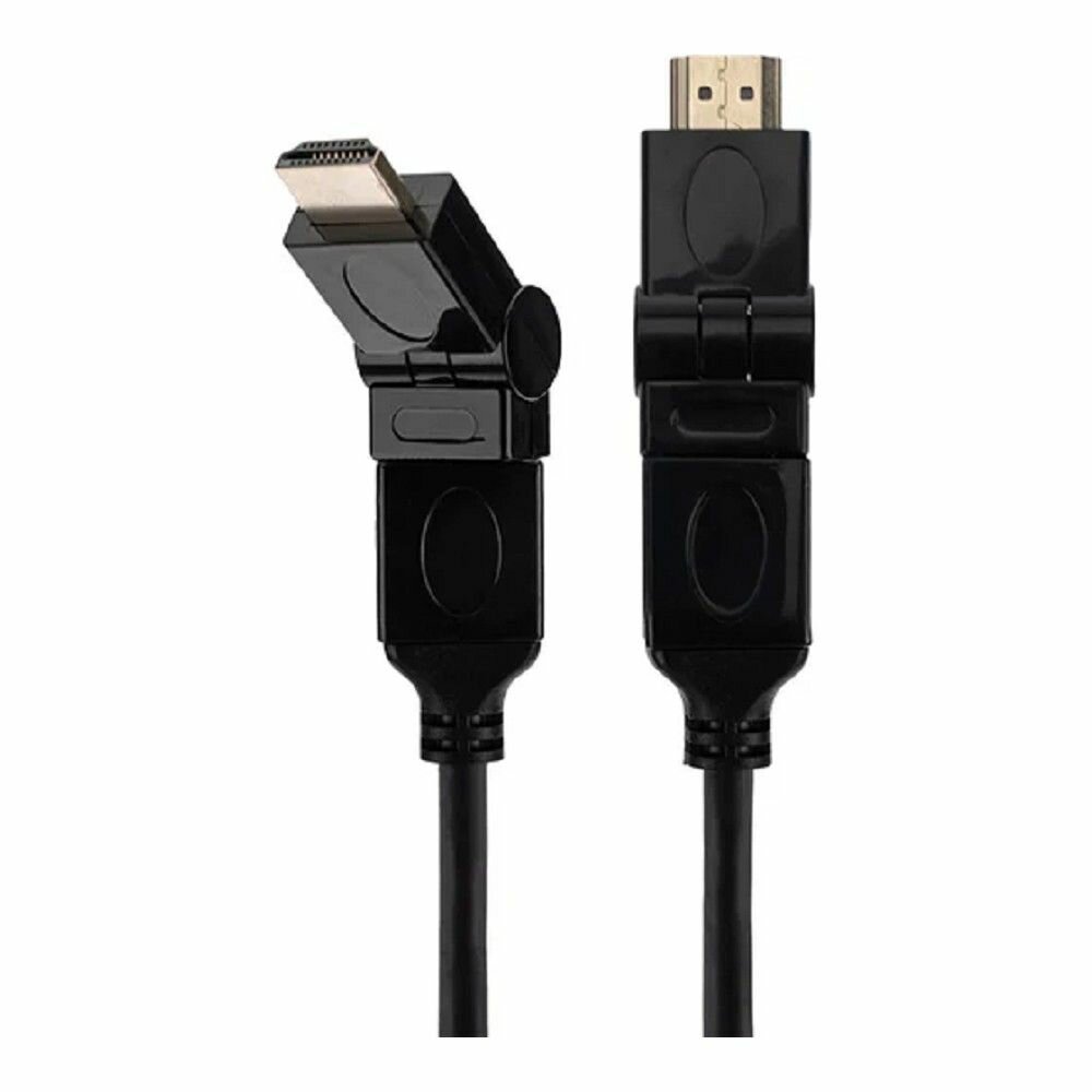 Rexant Кабель 17 - 6204 - 3 Кабель HDMI - HDMI 1.4, 2м, Gold, с фильтрами, угловой 360