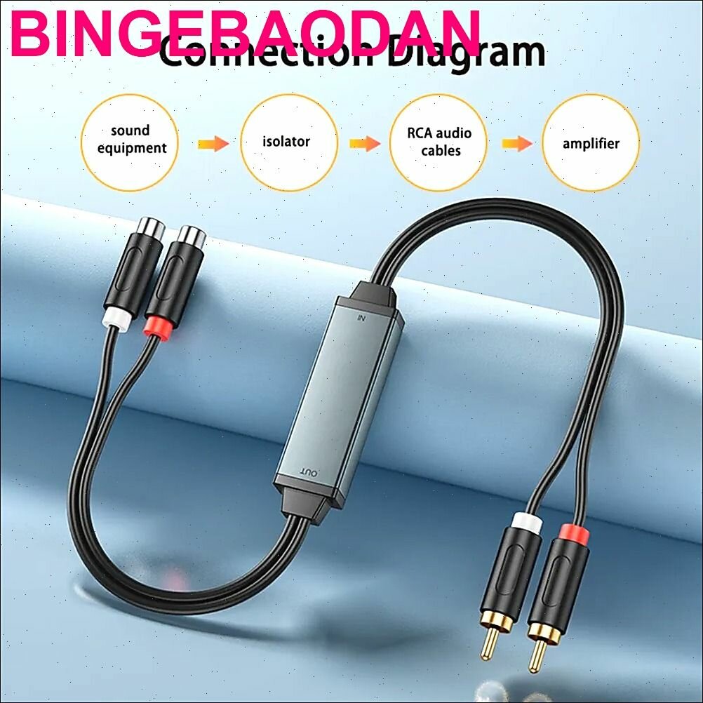 AV100C для RCA аудиоизолятора общий фильтр помех заземления