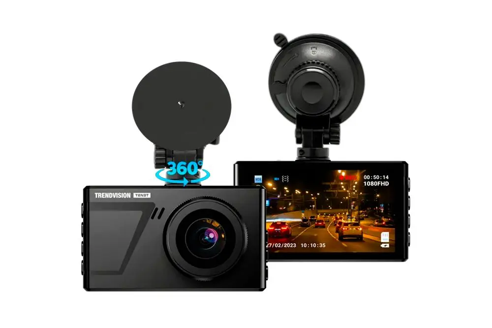 Full HD видеорегистратор с парковочным режимом и умными датчиками - TrendVision / разъём Type-C / автомобильные
