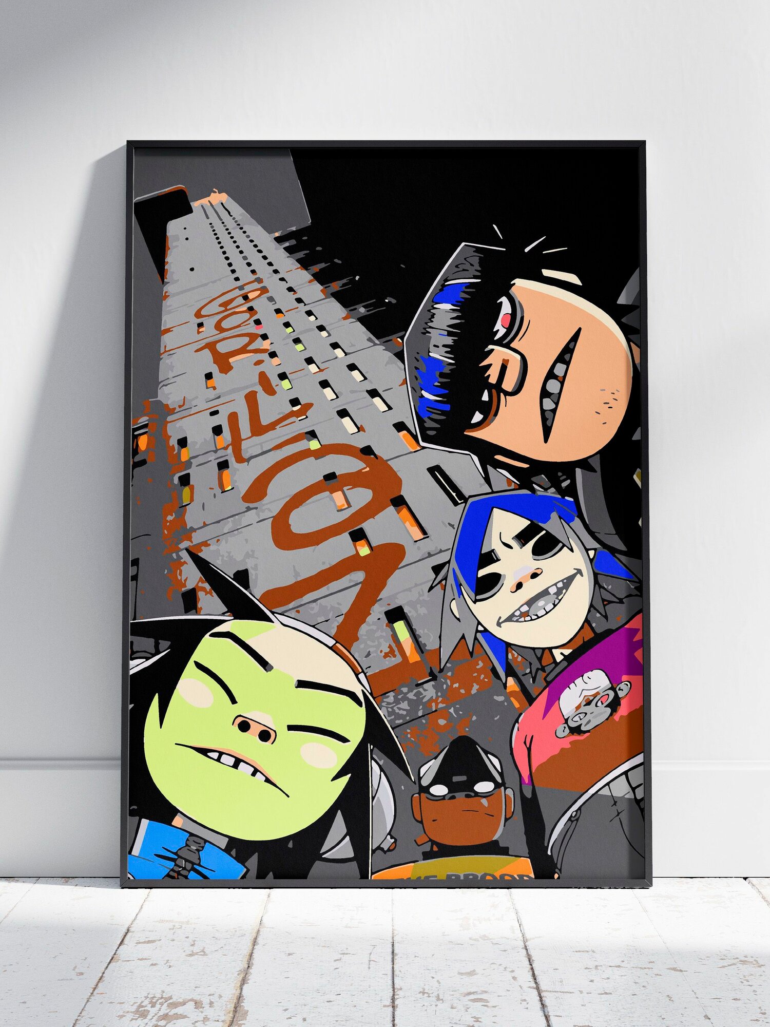 Плакат на стену для интерьера Горилаз (Gorillaz 15) - Постер по музыке и артисту формата A3 (30x42 см)
