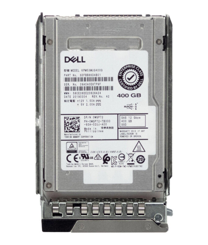 Жесткий диск Dell 400-ASEM 400Gb SAS 2,5" SSD