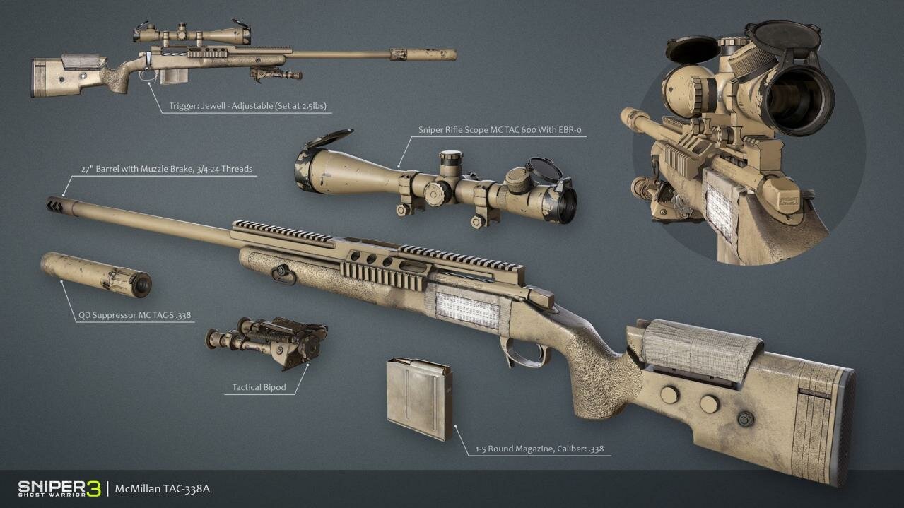 Sniper Ghost Warrior 3 - Sniper Rifle McMillan TAC-338A DLC Steam Ключ