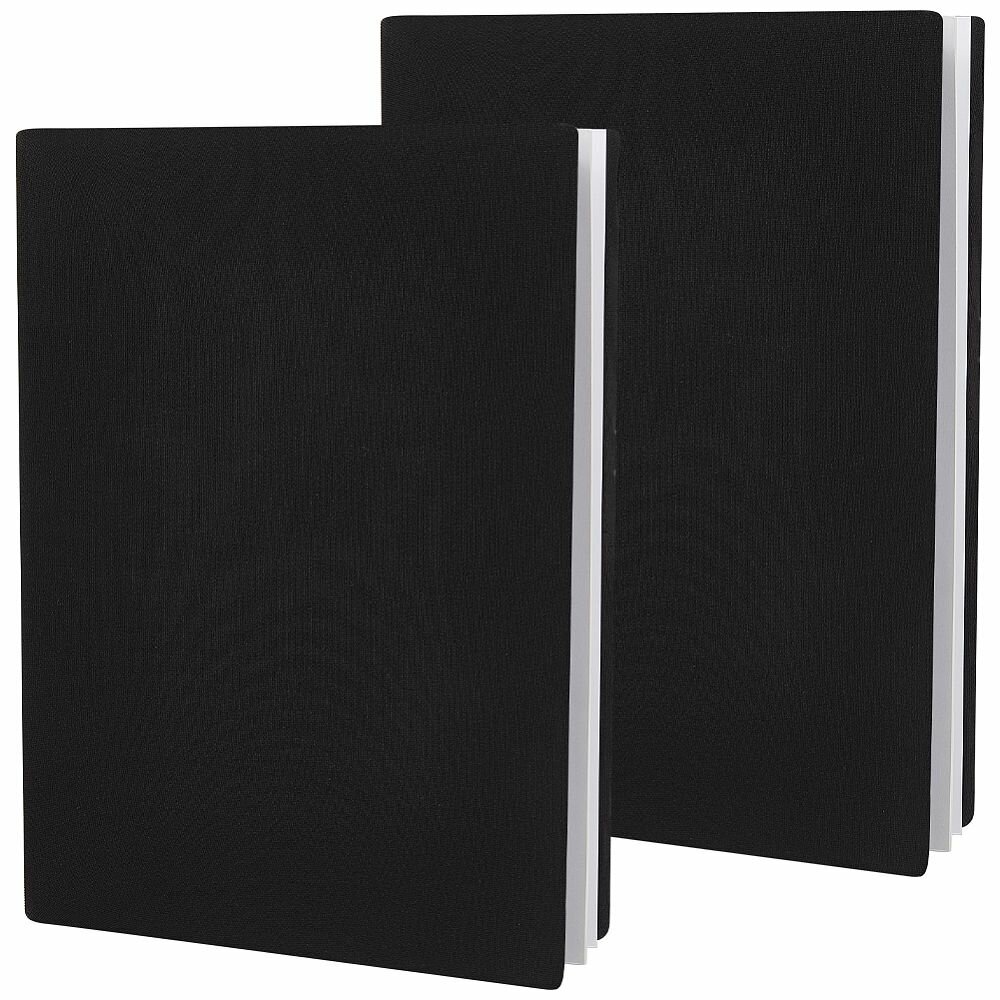 2 шт. эластичных тканевых обложек для книг, эластичные прямоугольные обложки для блокнотов, черные, 180 x 322 x 1 мм