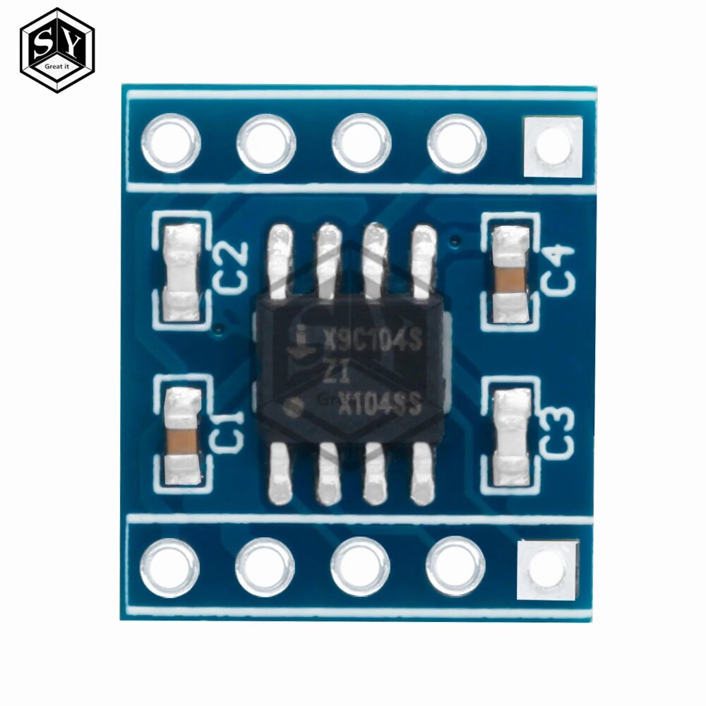 Модуль цифрового потенциометра X9C104 baishundianzi