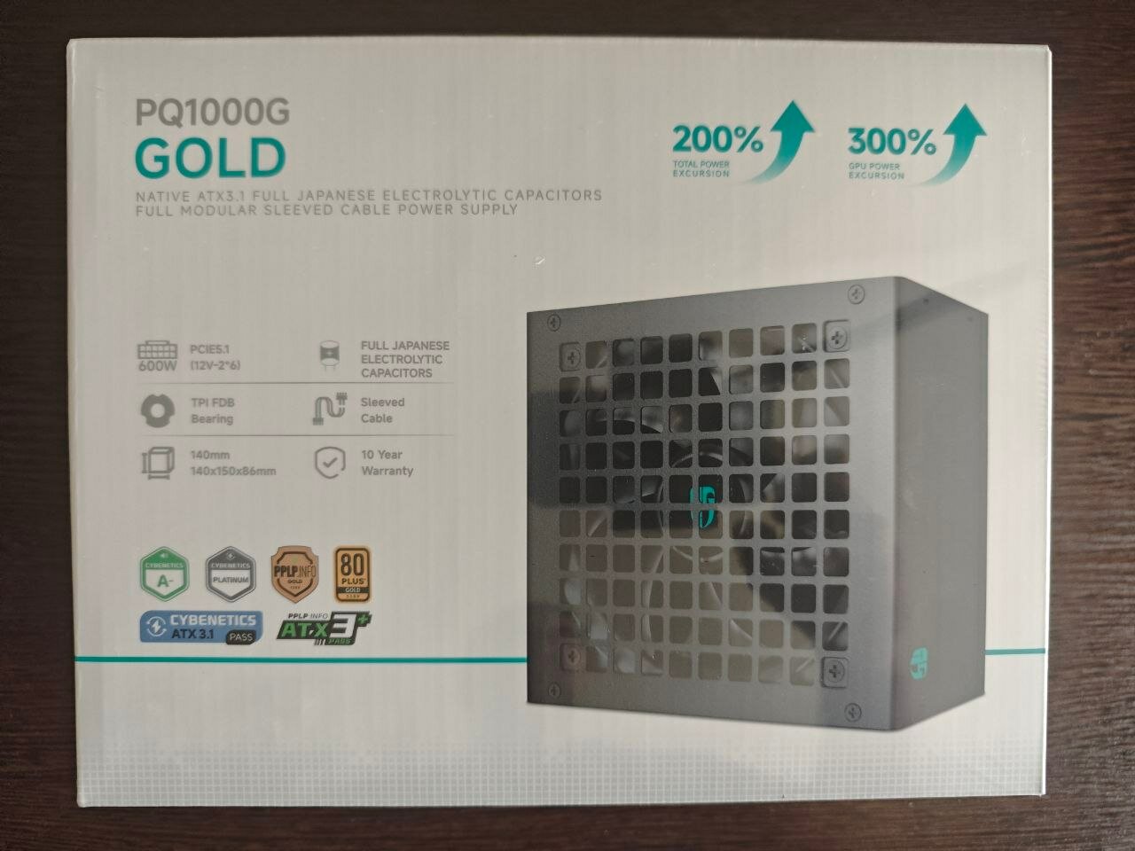 Блок питания ПК GamerStorm PQ1000G, 80PLUS Gold (R-PQA00G-FD0B-WGEU-V1)